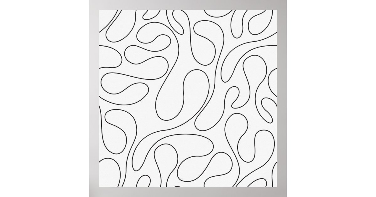 Simple Abstract Line Art | Poster | Zazzle