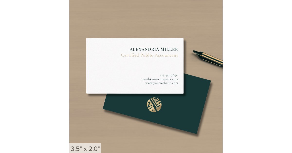 Simple Accountant CPA Business Card | Zazzle