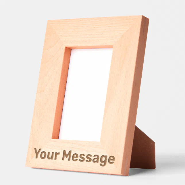 Simple Add Your Message Text Template (Portrait) Etched Frames | Zazzle