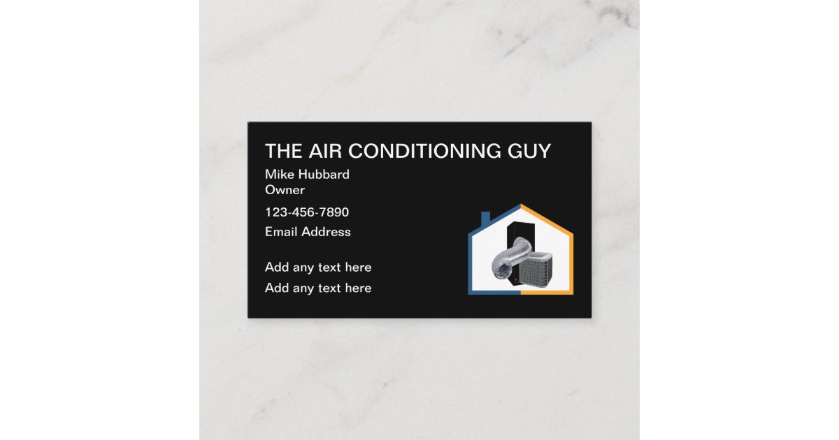 Simple Air Conditioning Service Businesscards Business Card | Zazzle