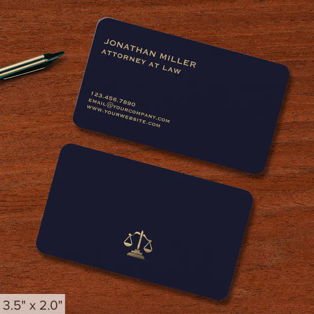 Simple Attorney at Law Business Card | Zazzle