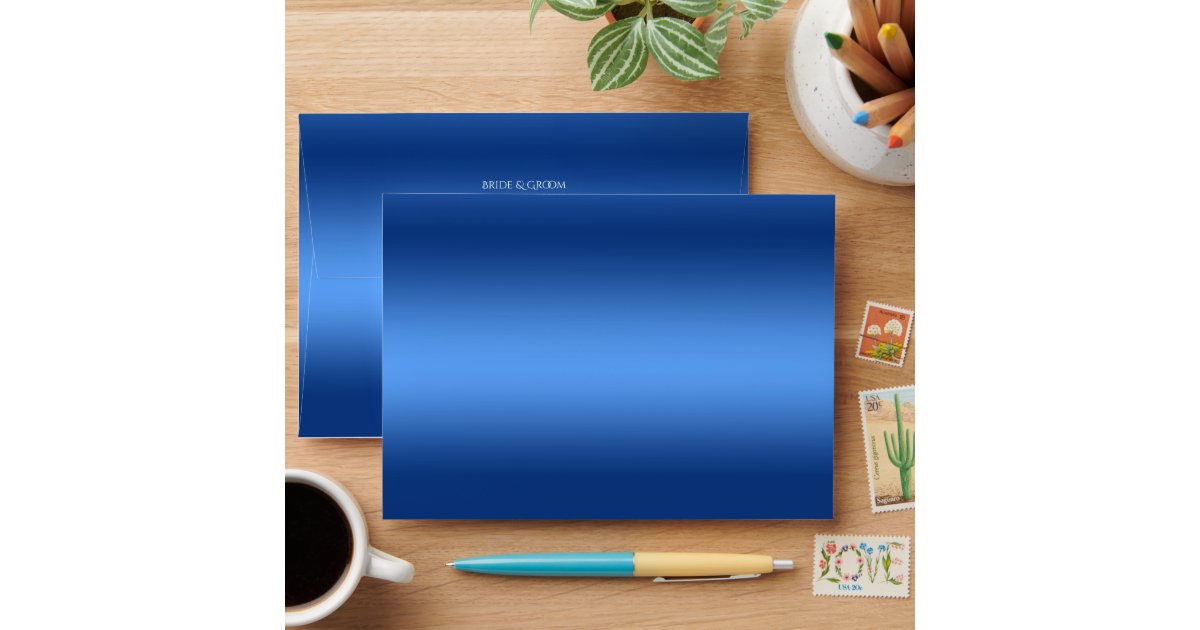 Simple Blue Envelope | Zazzle
