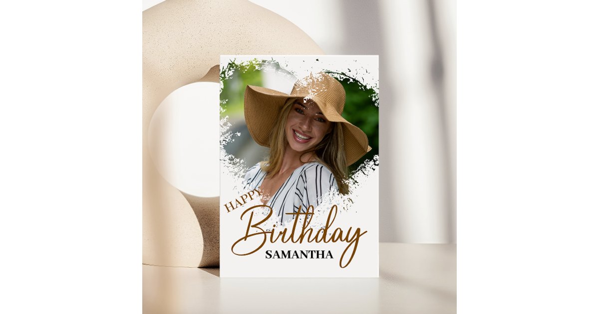 Simple Boyfriend | Girlfriend Photo Birthday Card | Zazzle