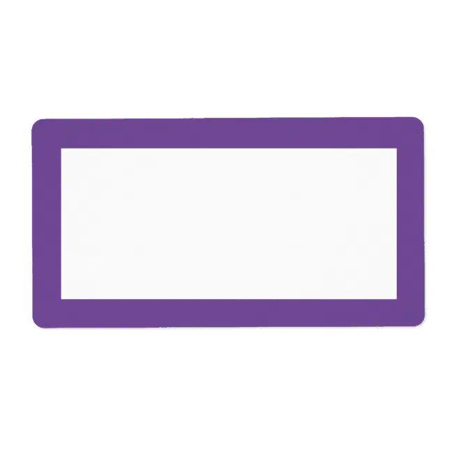 Simple Chic Blank Template Label Purple Boarder | Zazzle
