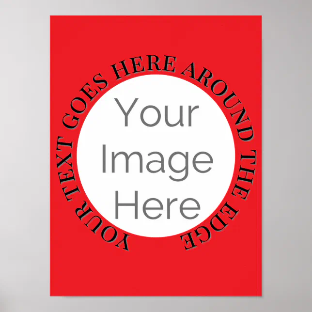 simple custom your image here, photo edit text poster | Zazzle