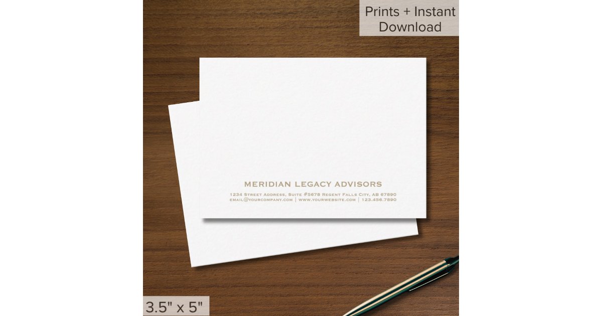 Simple Digital Business Note Card | Zazzle