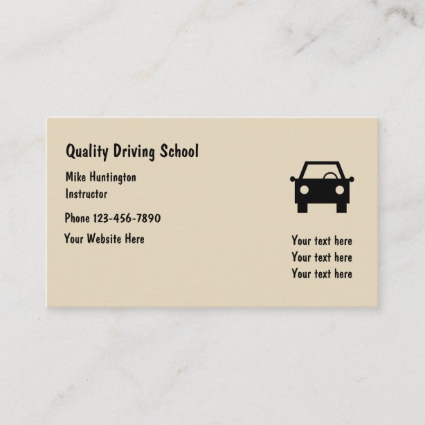 Driving School Business Cards | Zazzle UK