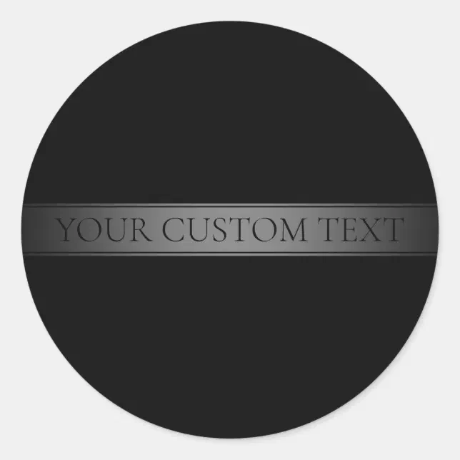 Simple Elegant Gradient Stripe Editable Colour Classic Round Sticker ...