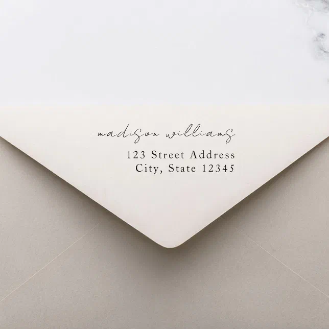 Simple Elegant Handwritten Name Return Address Self-inking Stamp | Zazzle
