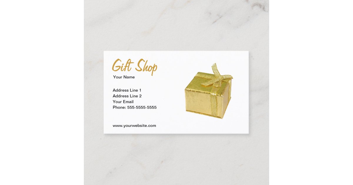 Simple Elegant Photo Gift Shop Business Card | Zazzle