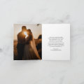 Simple Formal Traditional Photo Classic Wedding Thank You Card | Zazzle