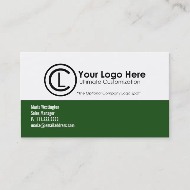 Simple Green Logo Business Cards | Zazzle