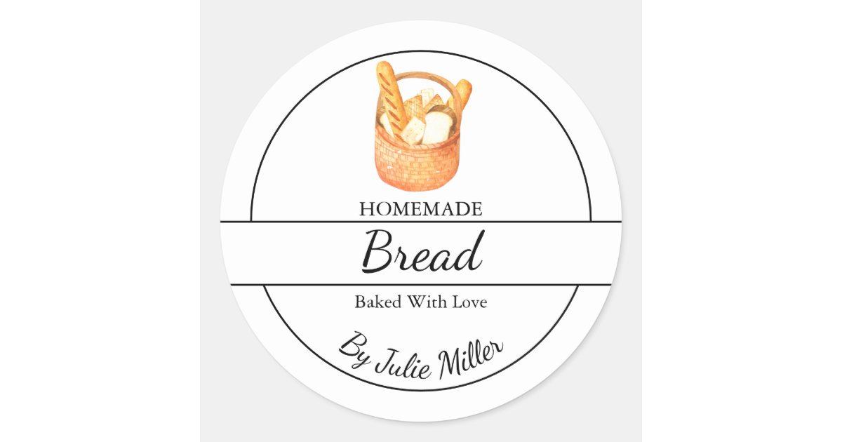 Simple Homemade Bread Label | Zazzle
