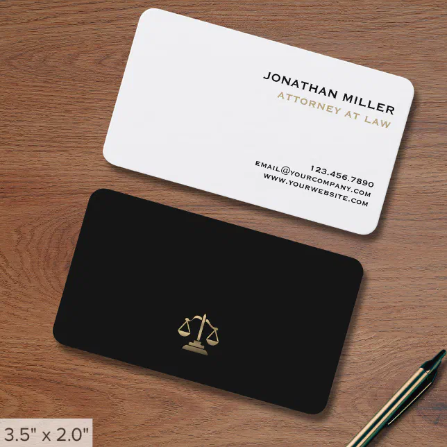 Simple Lawyer Business Card | Zazzle