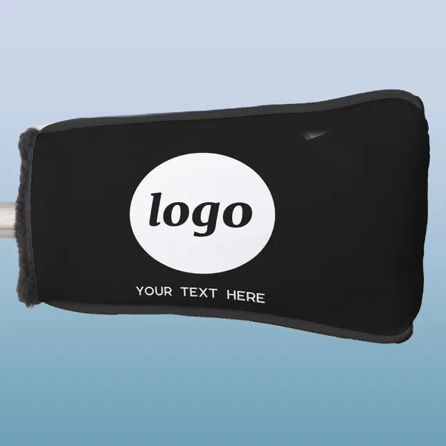 Simple Logo and Text Business Golf Head Cover | Zazzle