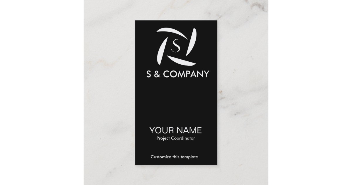 Simple Logo with monogram option business card | Zazzle