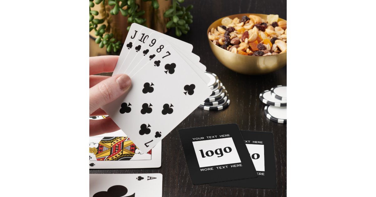 Simple Logo With Text Business Playing Cards | Zazzle