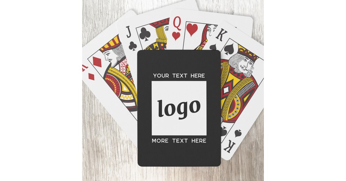 Simple Logo With Text Business Playing Cards | Zazzle