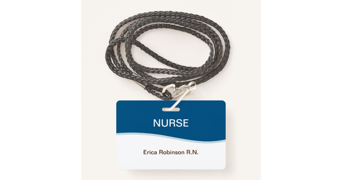 Simple Medical Nurse Hospital ID Badges | Zazzle