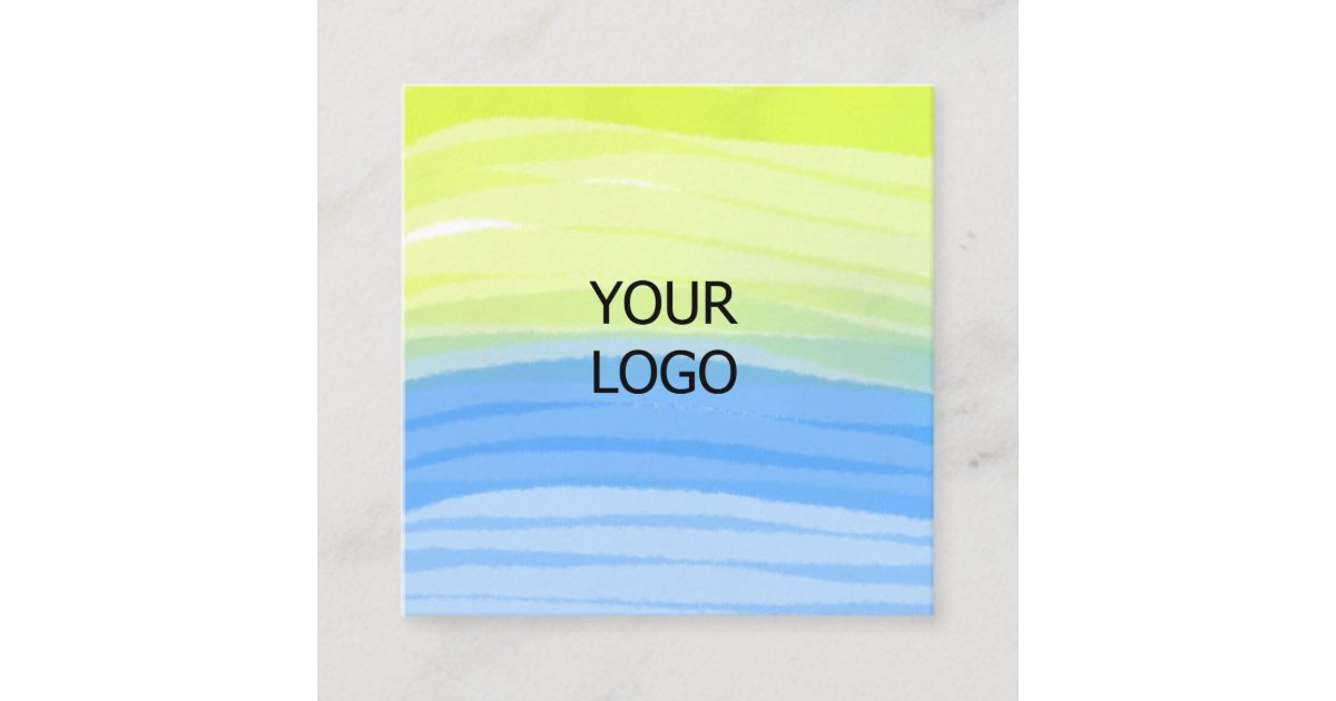 SIMPLE MINIMAL ADD YOUR LOGO CUSTOM TEXT HERE BUSI SQUARE BUSINESS CARD ...