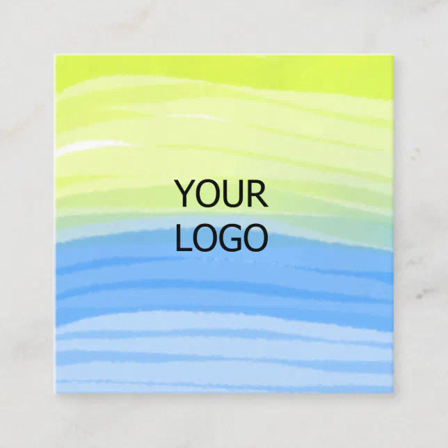 SIMPLE MINIMAL ADD YOUR LOGO CUSTOM TEXT HERE BUSI SQUARE BUSINESS CARD ...