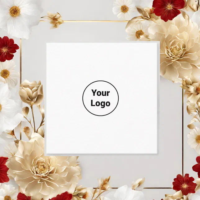SIMPLE MINIMAL ADD YOUR LOGO CUSTOM TEXT HERE BUSI SQUARE BUSINESS CARD ...