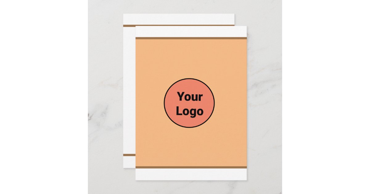 SIMPLE MINIMAL ADD YOUR LOGO CUSTOM TEXT HERE BUSI THANK YOU CARD | Zazzle