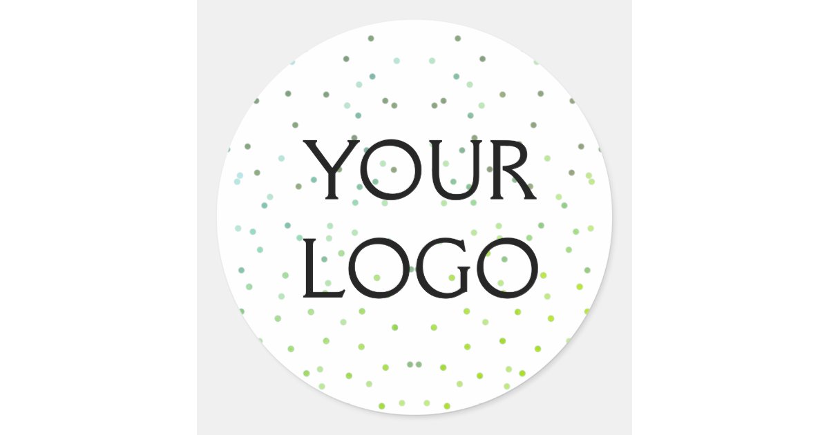 simple minimal add your logo/design here business classic round sticker ...