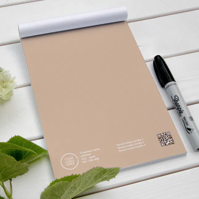 Simple Minimal Business Company Logo | Corporate Notepad | Zazzle