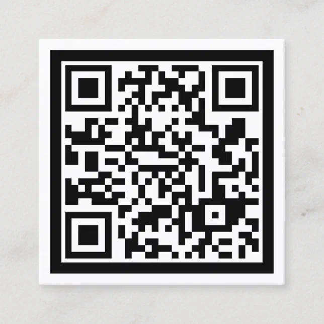 Simple minimalist giant QR code Square Business Card | Zazzle