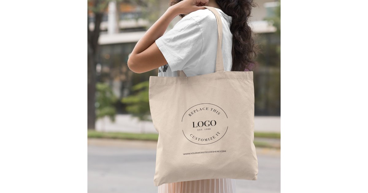 Simple Minimalist Logo Promotional Business Swag Tote Bag | Zazzle