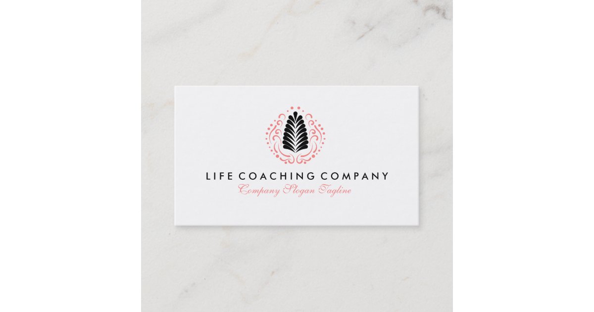 Simple Modern Life Coaching Logo Design Business Card | Zazzle