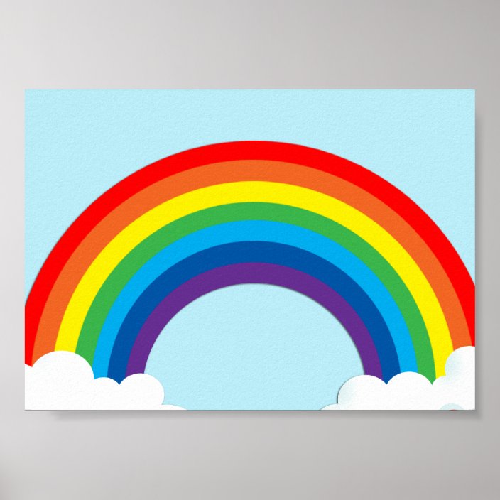 Simple rainbow poster | Zazzle.co.uk