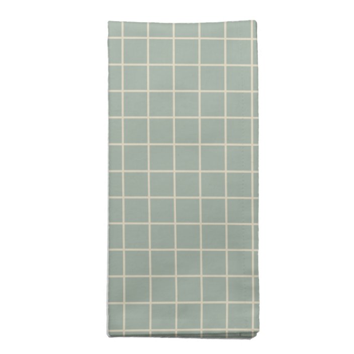 Simple Sage Green Grid Lines Graph Pattern Napkin | Zazzle.co.uk