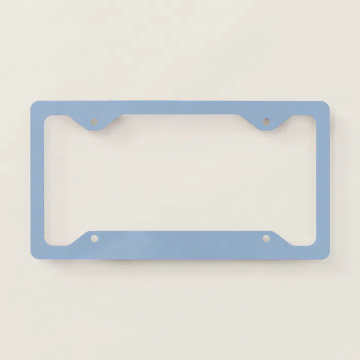 Simple Solid Colour Baby Blue Licence Plate Frame | Zazzle