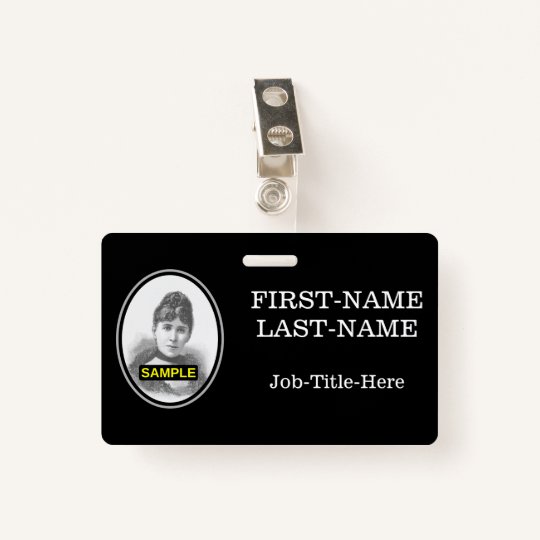 Simple Staff/Employee Portrait Badge ID Badge | Zazzle.co.uk