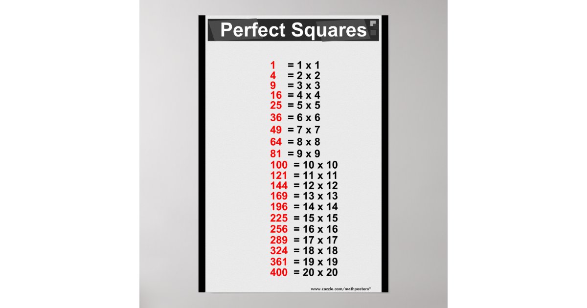 Simple White Perfect Squares Chart | Zazzle