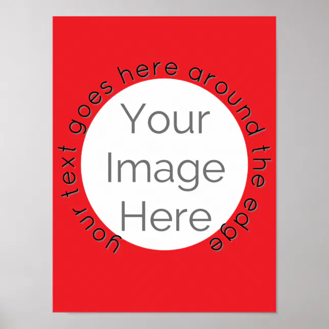 simple your image here, photo custom edit text poster | Zazzle