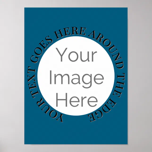 simple your image here, photo custom edit text poster | Zazzle