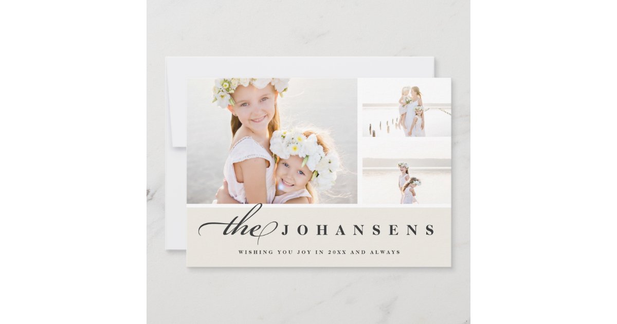 Simplicity | Holiday Photo Collage Card | Zazzle