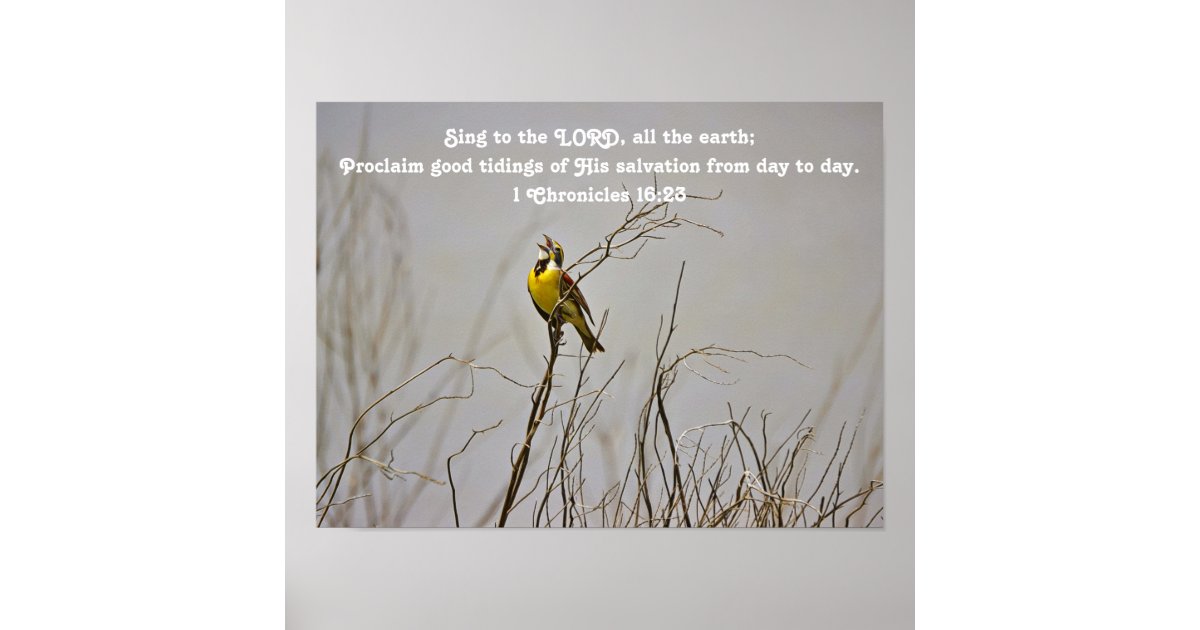 Singing Bird Bible Scripture Poster | Zazzle
