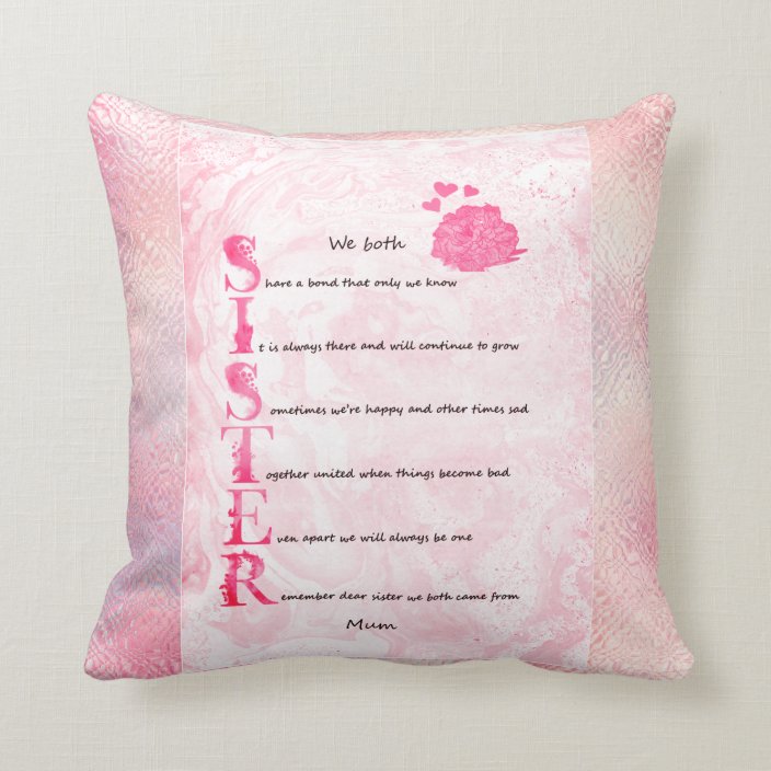Sister Cushion Poem | Zazzle.co.uk