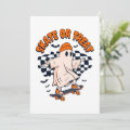 Skate or Treat Ghost Halloween Invitation | Zazzle