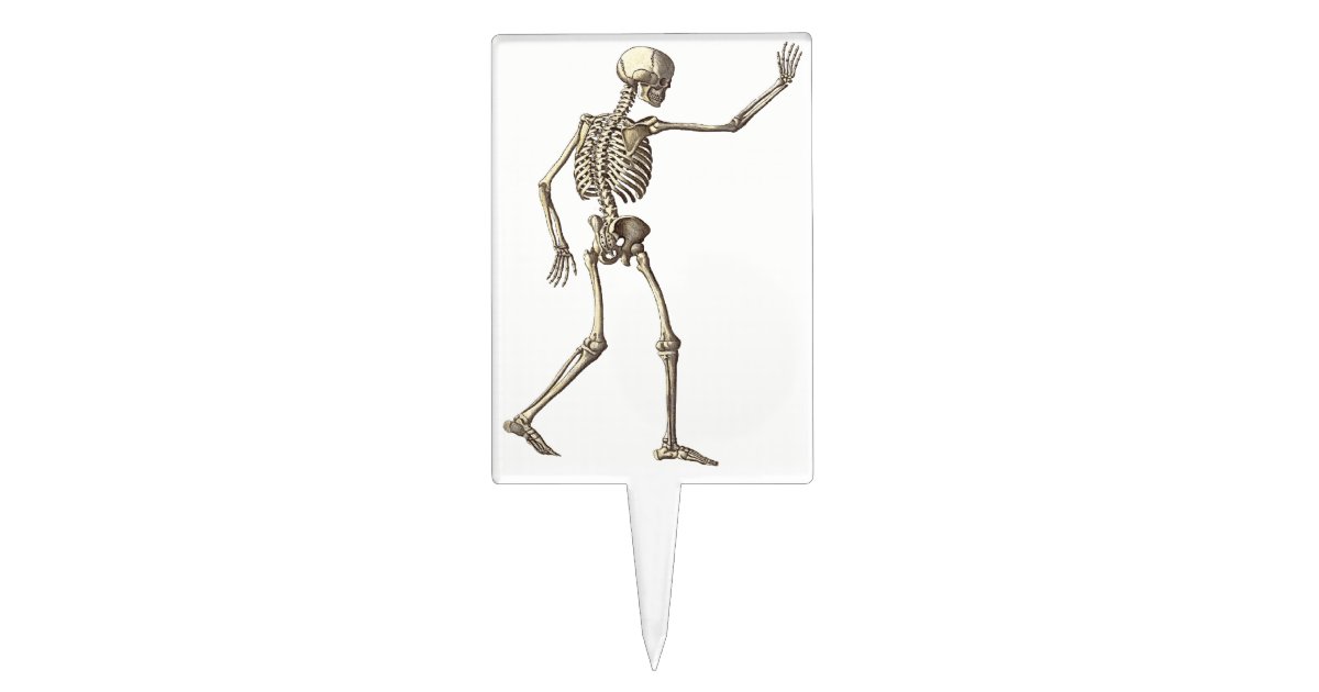 Skeleton Waving Halloween Cake Topper | Zazzle