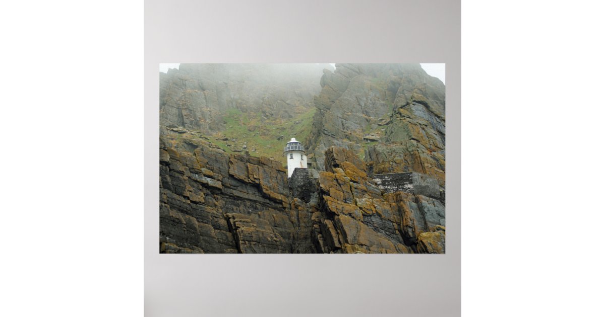 Skellig Michael Lighthouse, Ireland Poster | Zazzle