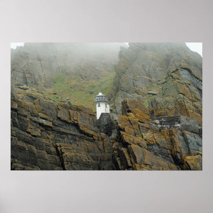 Skellig Michael Lighthouse, Ireland Poster | Zazzle