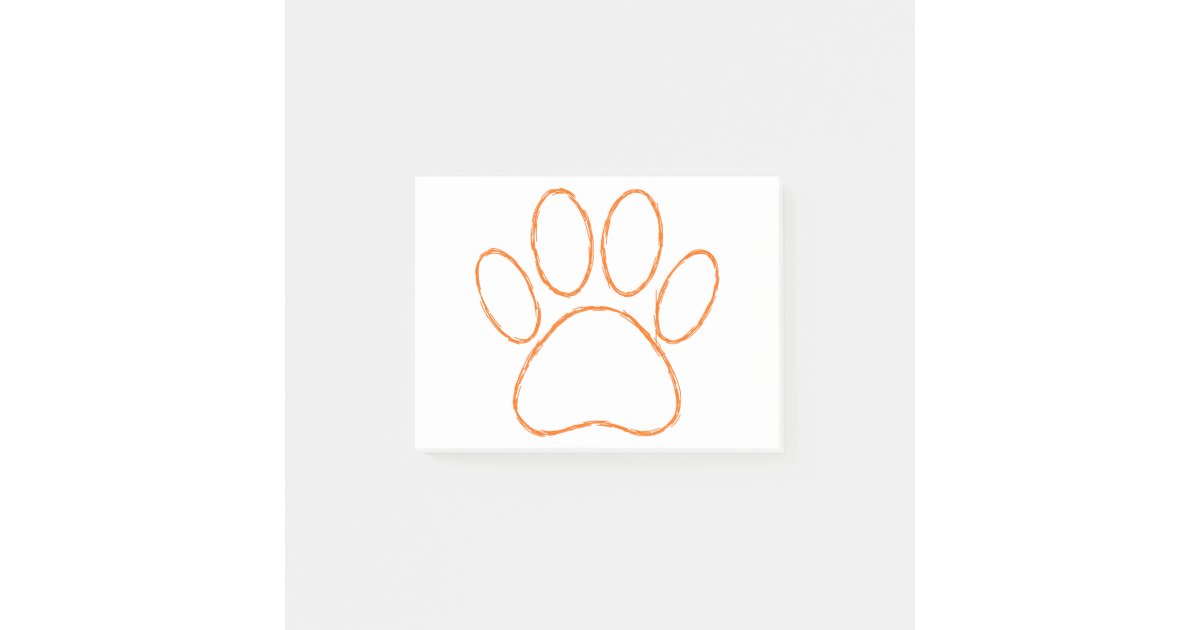 Sketched Puppy Paw Print Post-it Notes | Zazzle