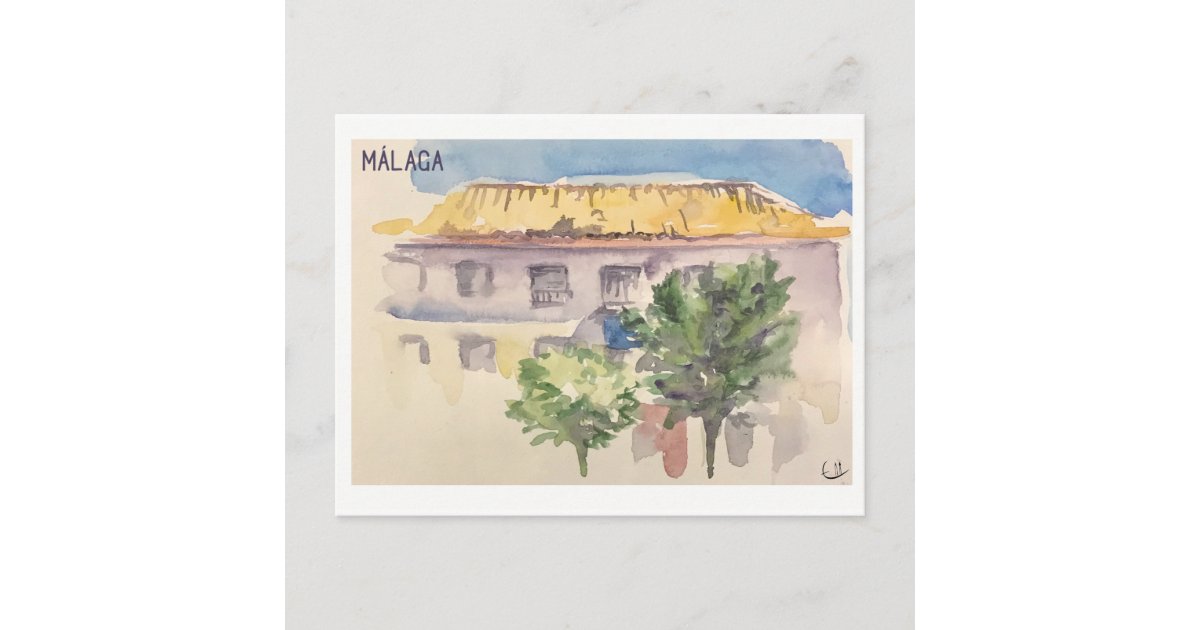 Skethchbook pages. Málaga Postcard | Zazzle