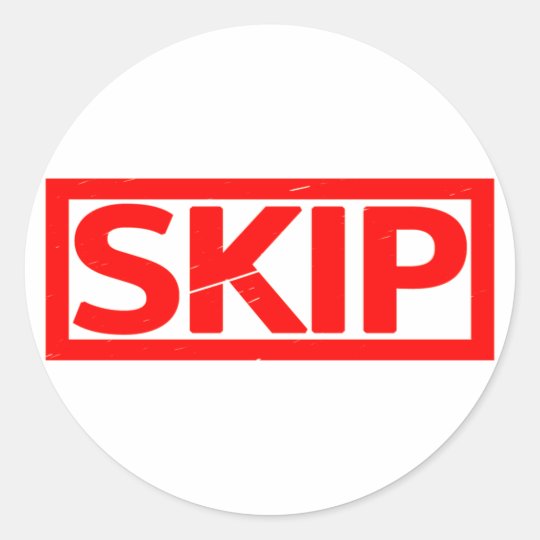 Skip Stamp Classic Round Sticker | Zazzle.co.uk