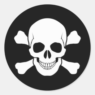 Skull And Crossbones Stickers & Labels | Zazzle UK